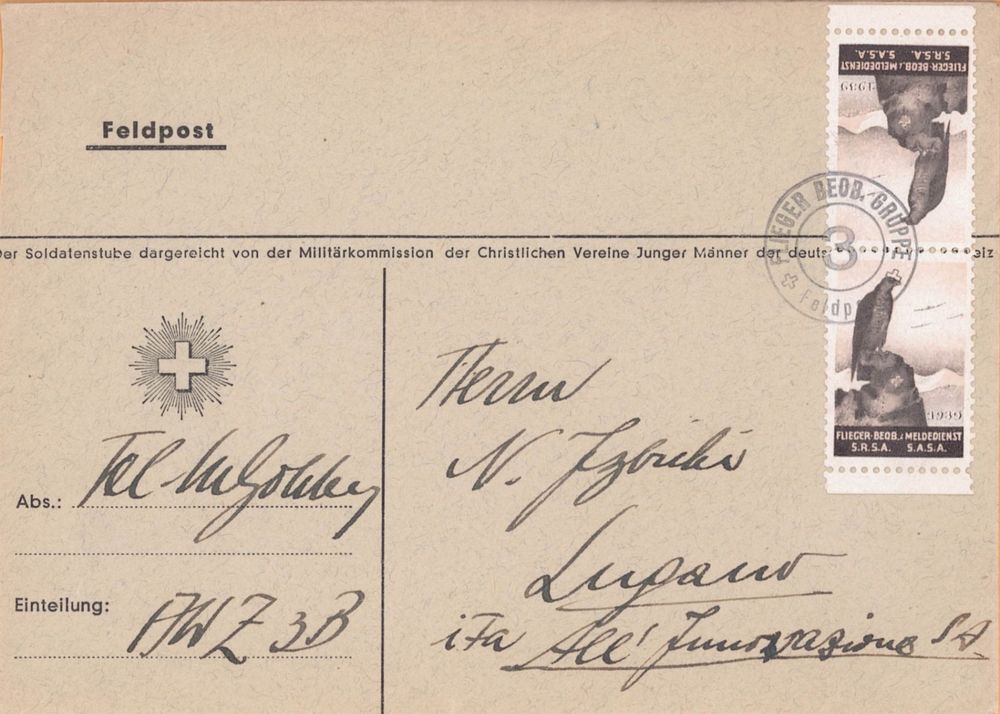 Feldpost mit ...... Fliegerbeobachter (Gebraucht) in Bazenheid für CHF 5 – mit Lieferung auf ...