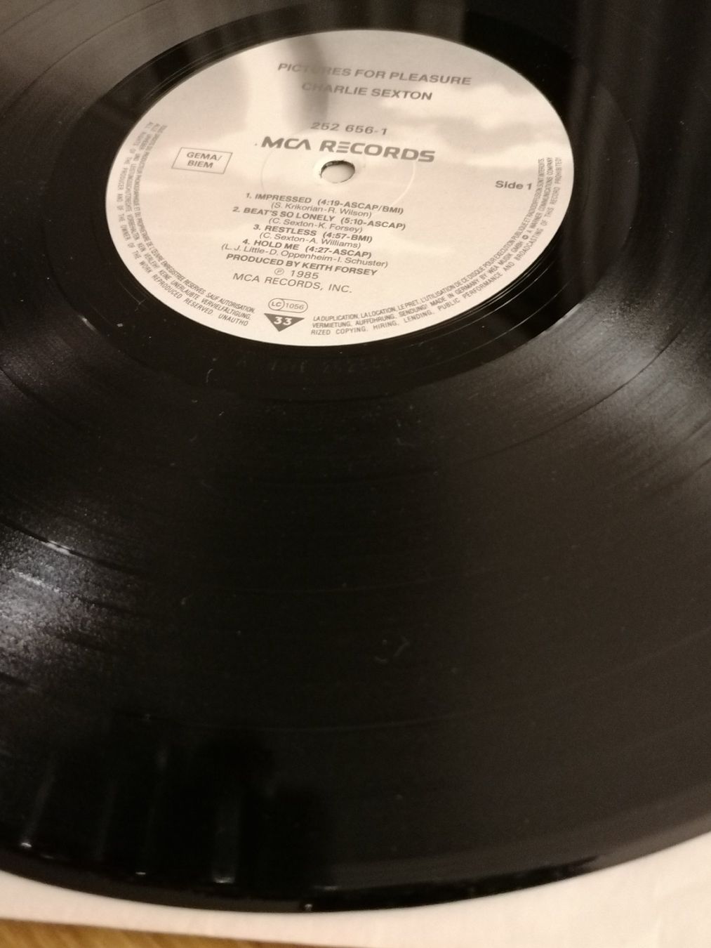 LP - Charlie Sexton - Pictures for Pleasure, Vinyl (Gebraucht) in Basel ...