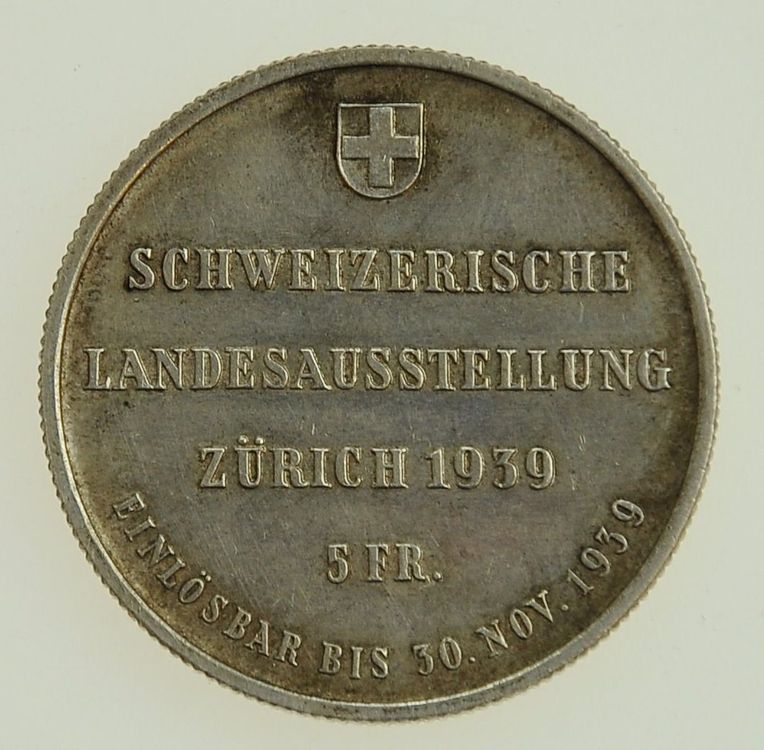 Schweiz 5 Franken 1939 Landesausstellung (Gebraucht) in Wettingen für CHF 24 – mit Lieferung auf ...