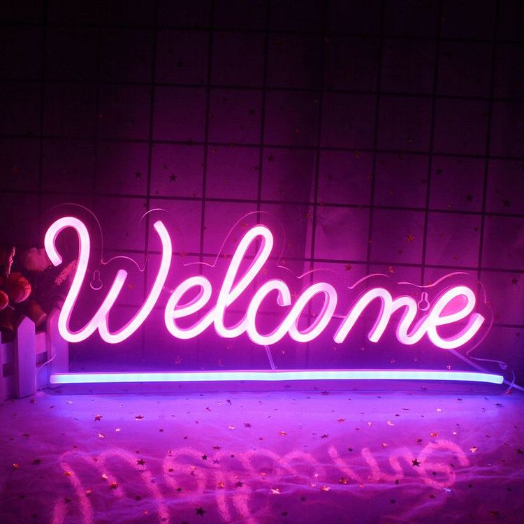 Neon LED Leuchtschrift Welcome 41cm (Neu und originalverpackt) in ...