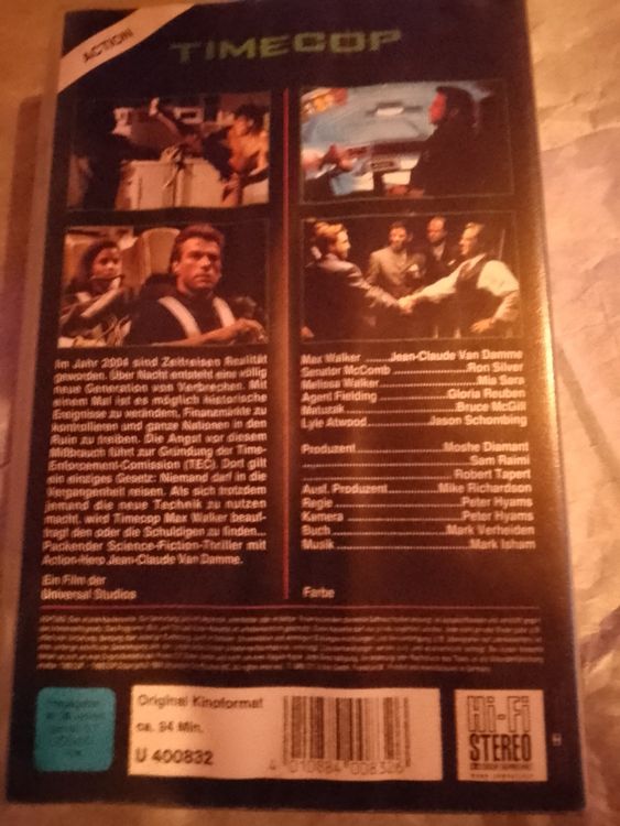 Timecop mit Jean Claude van Damme und Ron Silver VHS CIC (Gebraucht) in Remetschwil für CHF 7.5 ...