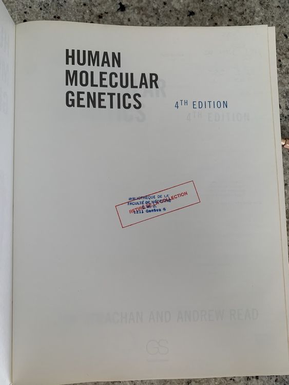 Human Molecular Genetics Book, 4th edition, Tom Strachan (Gebraucht) in Genève für CHF 15 – mit ...