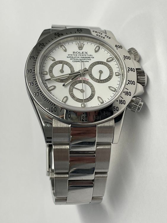 Rolex Daytona Stahl Weiss APH Zifferblatt full set wie neu (Gebraucht ...