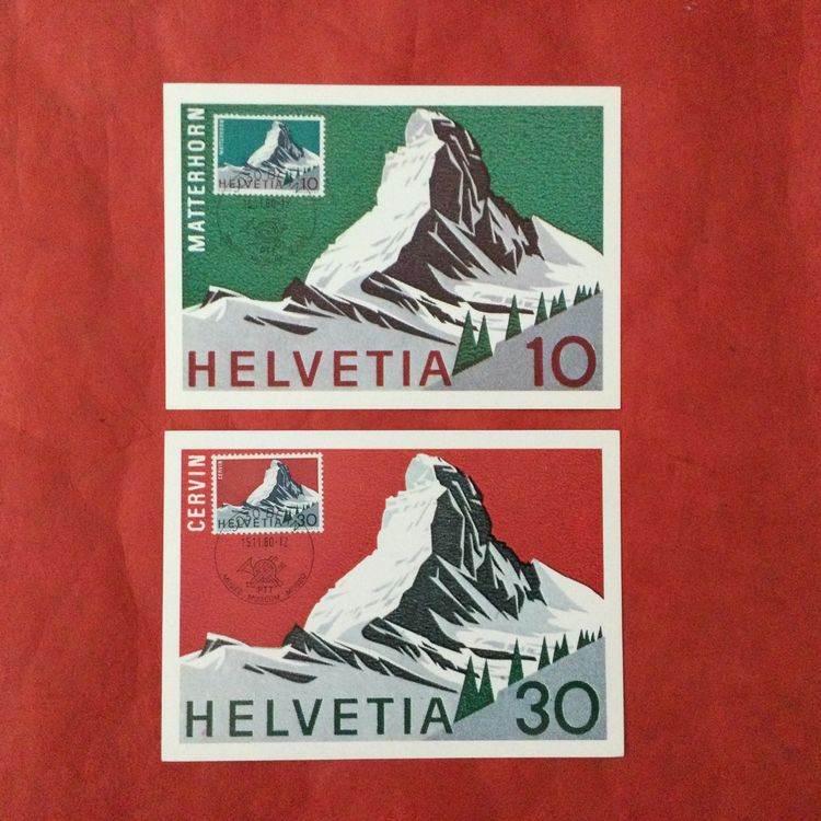 Maximumkarten 1965 Schweizer Alpen Matterhorn Faltblatt 433 (Gebraucht) in S. Pietro für CHF 1.5 ...
