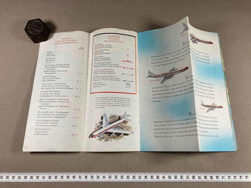 Alter Prospekt Trans-Canada Airlines, TCA, Air Canada (Gebraucht) in ...