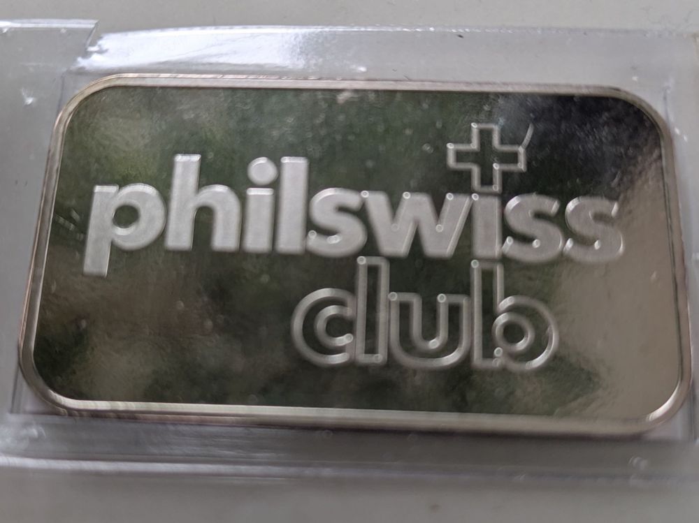 1oz. / Unze Silber Barren Philswiss Argor Heraeus (Gebraucht) in Uznach ...