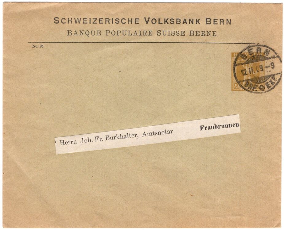 2 Rp. Tellknabe im Rahmen Privatganzsache von BERN (Gebraucht) in Eglisau für CHF 2 – mit ...