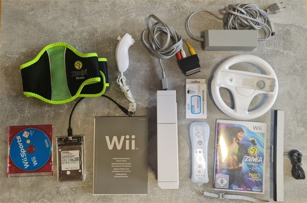 Wii Console, Adapter HDMI 1080p Avec *235 JEUX* | Kaufen auf Ricardo
