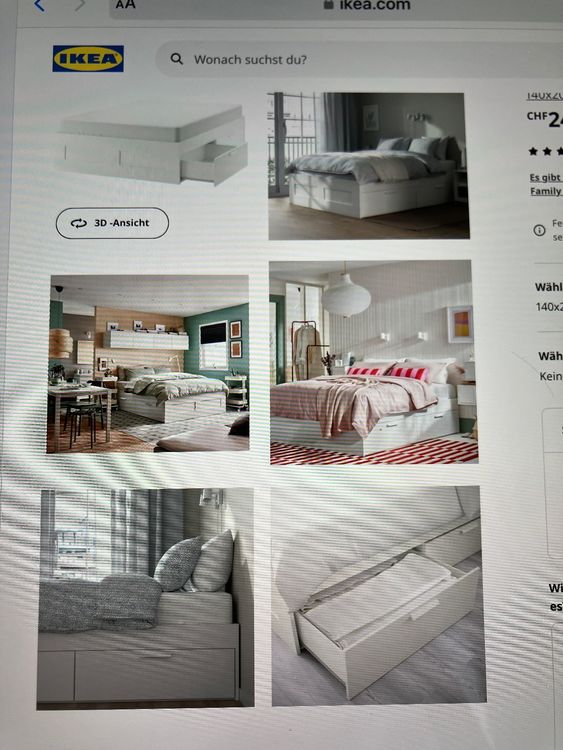 Bett Brimnes Ikea 140cm/200cm | Kaufen auf Ricardo