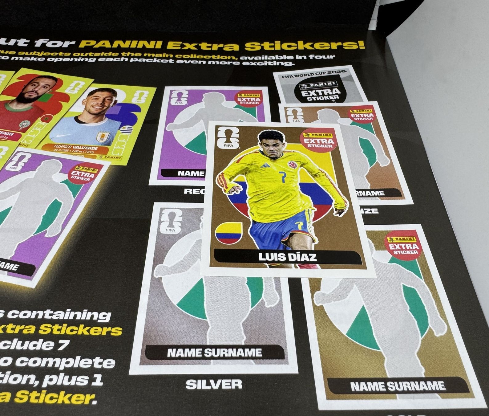 Luis Diaz Panini 2026 Extra Sticker Bronze RARE WM (Neuf (Voir ...