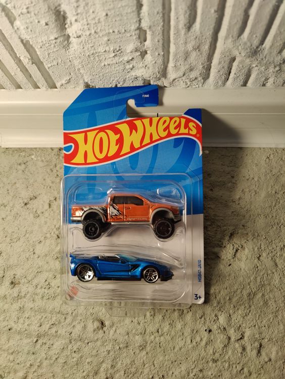 Hot Wheels 2er Pack Ford Raptor + '19 Chevrolet Corvette (Neu und ...