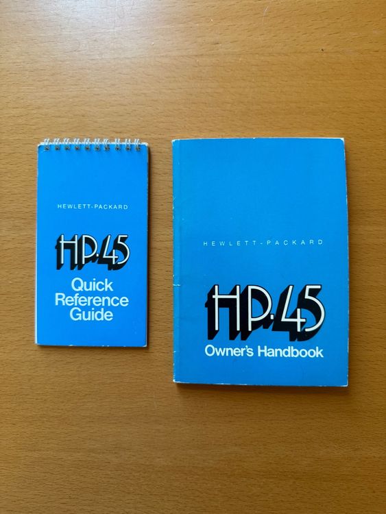 HP-45 owner’s manual and quick ref guide Hewlett Packard | Kaufen auf ...
