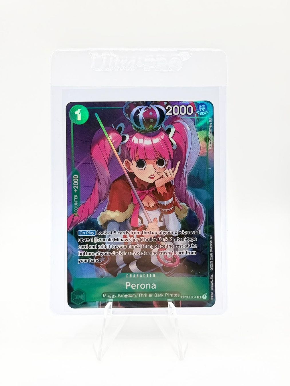 Perona Alt Art Eng Near Mint OP09-034 R Full Art Holo (Neu (gemäss ...