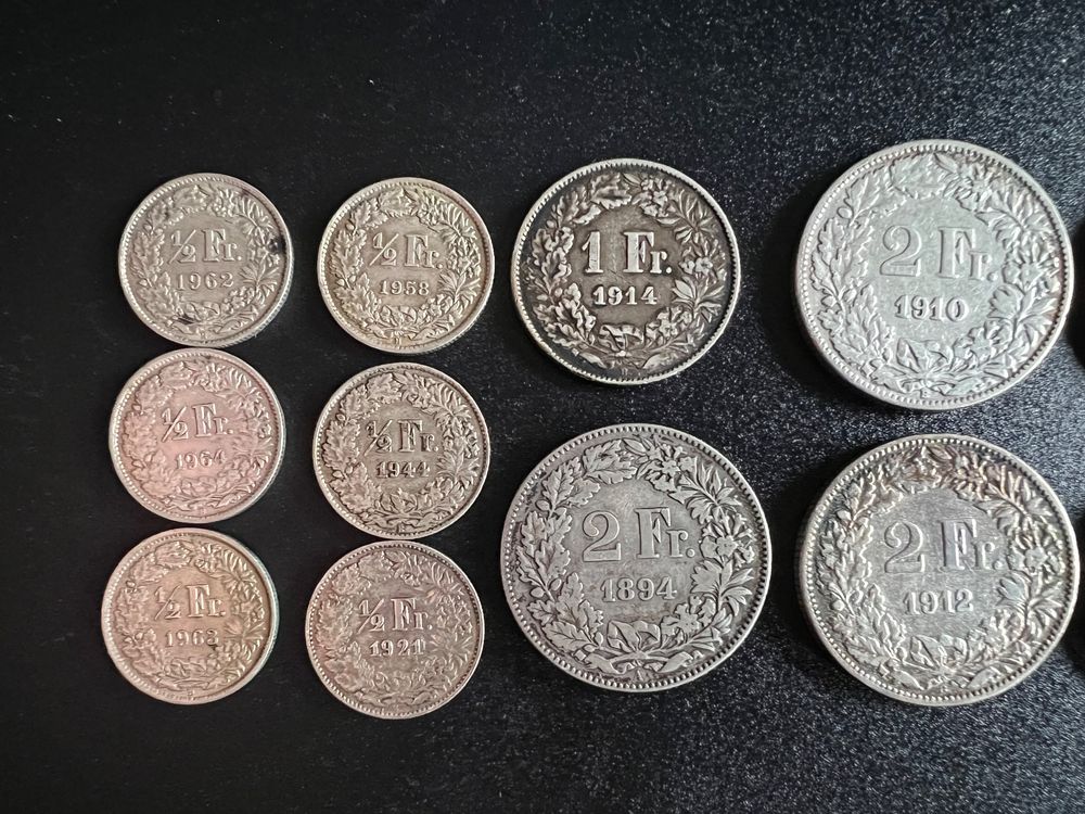 Schweiz Silber Münz ab 1894 (Gebraucht) in Gais für CHF 57.1 – mit ...