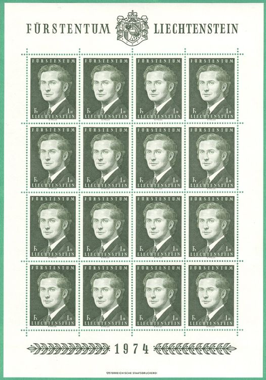 Kleinbogen Erbpriz Johann Adam 1974 postfrisch (Neu (gemäss Beschreibung)) in Mellingen für CHF ...