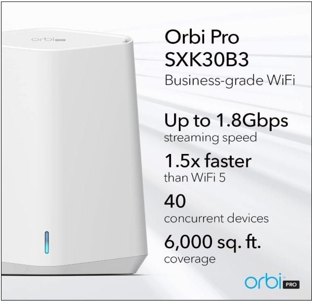 NETGEAR Orbi Pro WiFi 6 Mini AX1800 Mesh-System (SXK30B3) (Neu und ...
