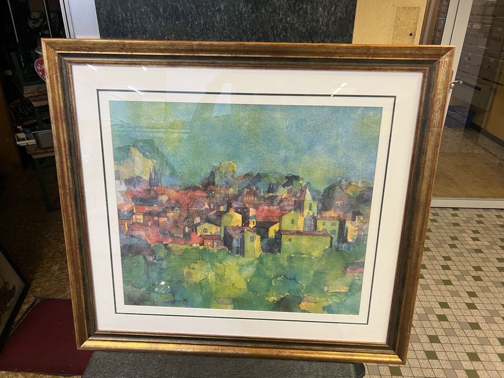 LES BAUX DE PROVENCE TABLEAU SIGNÉ ET DATÉ 1994 Aquarelle (Gebraucht) in Genève für CHF 149 ...