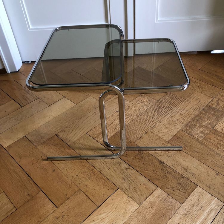 Verwunderlich Beistelltische Chrom Glas Bilder