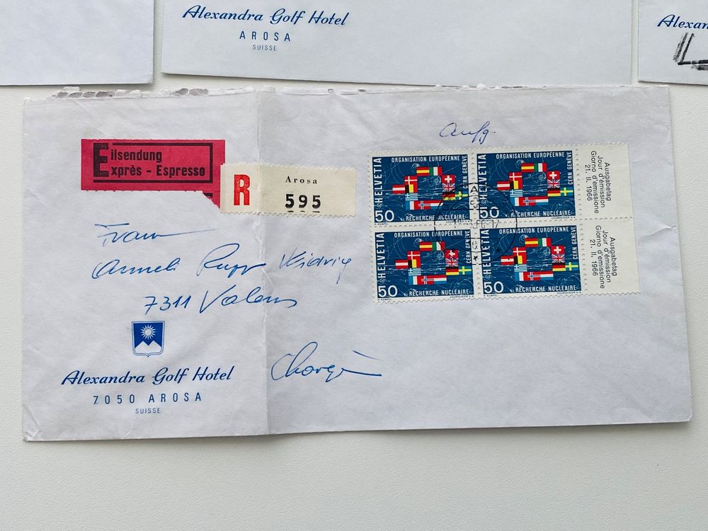 Hotelpost AROSA Alexandra Golf nach VALENS 9 x Brief Blocks | Kaufen ...