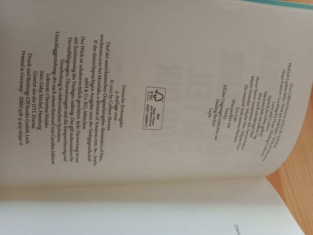 Colleen Hoover Für immer ein Teil von dir (Reminders of him) | Kaufen ...