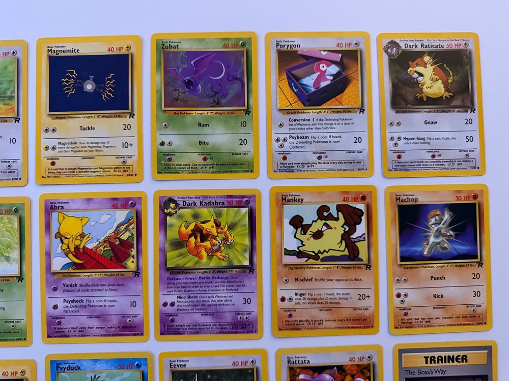 Team Rocket 33 Pokémon Karten Bundle WOTC 2000 Vintage (Gebraucht) in ...