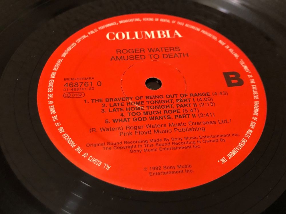 ROGER WATERS - AMUSED TO DEATH LP ORIG EU 1992 COLUMBIA | Kaufen auf ...