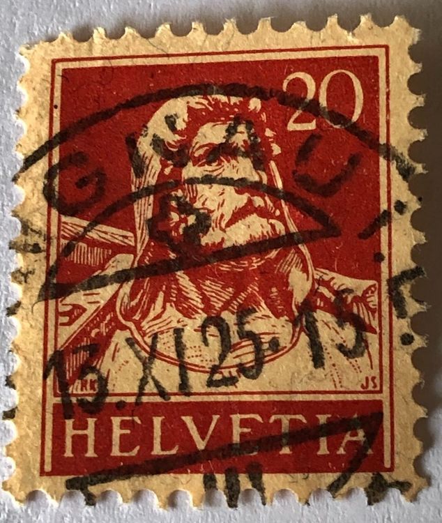 Nr174 HelvetiaTellbrustbild Vollstempel (Gebraucht) in Aarau für CHF 0.2 – mit Lieferung auf ...