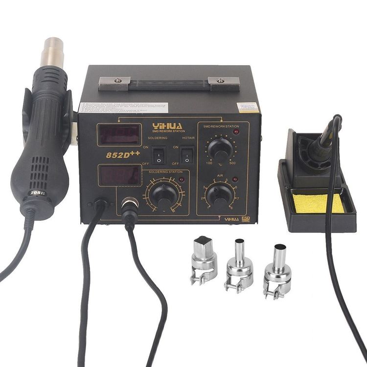 Lötkolben SMD Heissluft Lötstation 852D+ Rework Station 700W | Kaufen ...