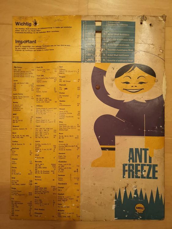 Vintage SHELL Antifreeze Reklame, Petromombilia & Oldtimer | Kaufen auf ...