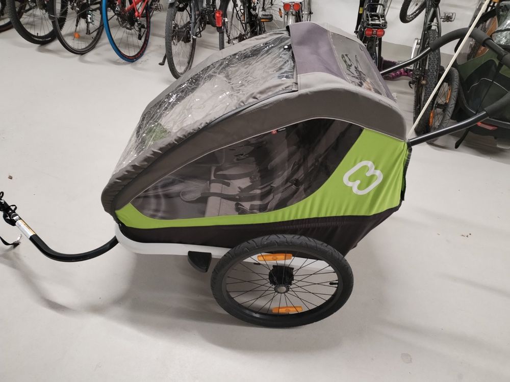 Hamax Fahrradanhänger, grün, 2-Plätzer inkl 2x Anhängerkuppl | Kaufen ...