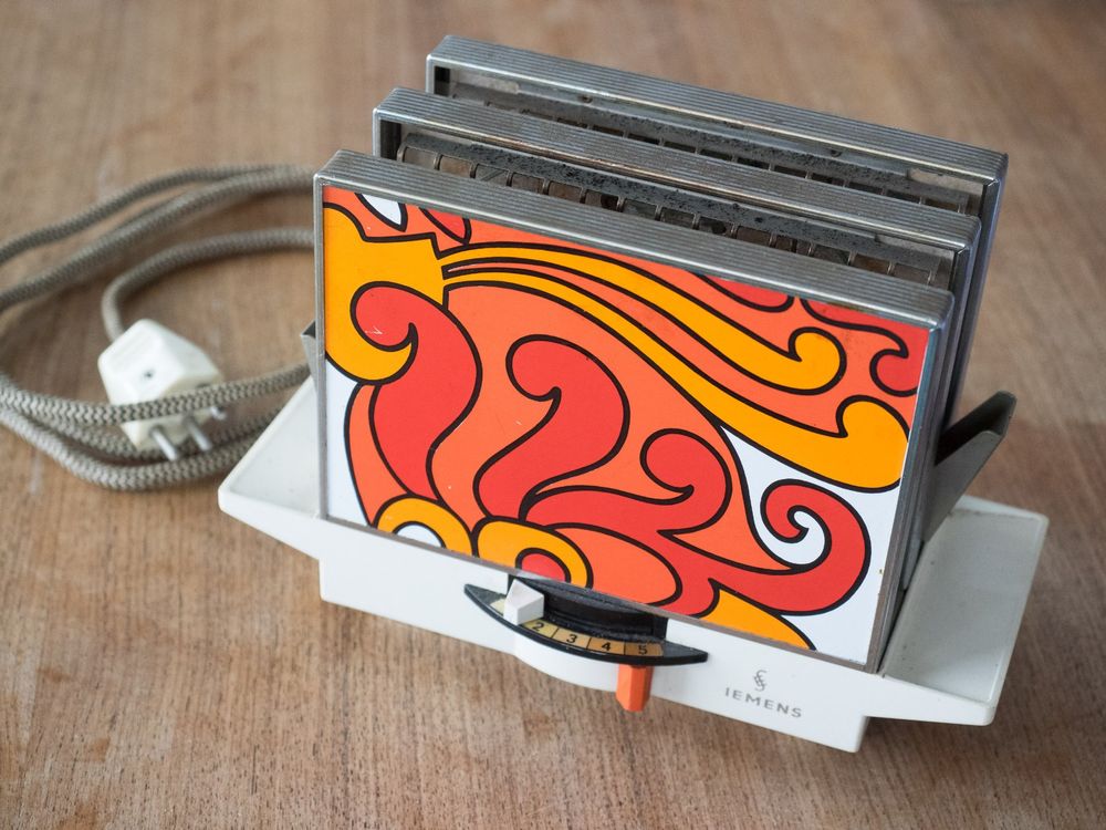 Kultiger 70s Toaster von Siemens - vintage grafik orange-rot (Gebraucht ...
