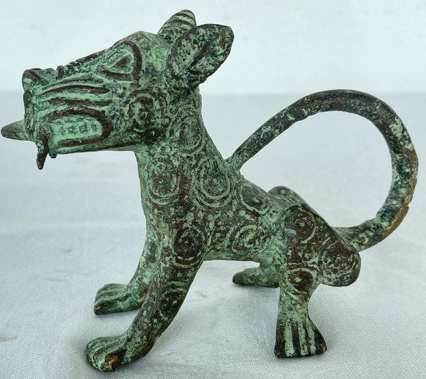feiner alter Leopard Bronze Benin Höhe 10 cm Länge 13 cm | Kaufen auf Ricardo