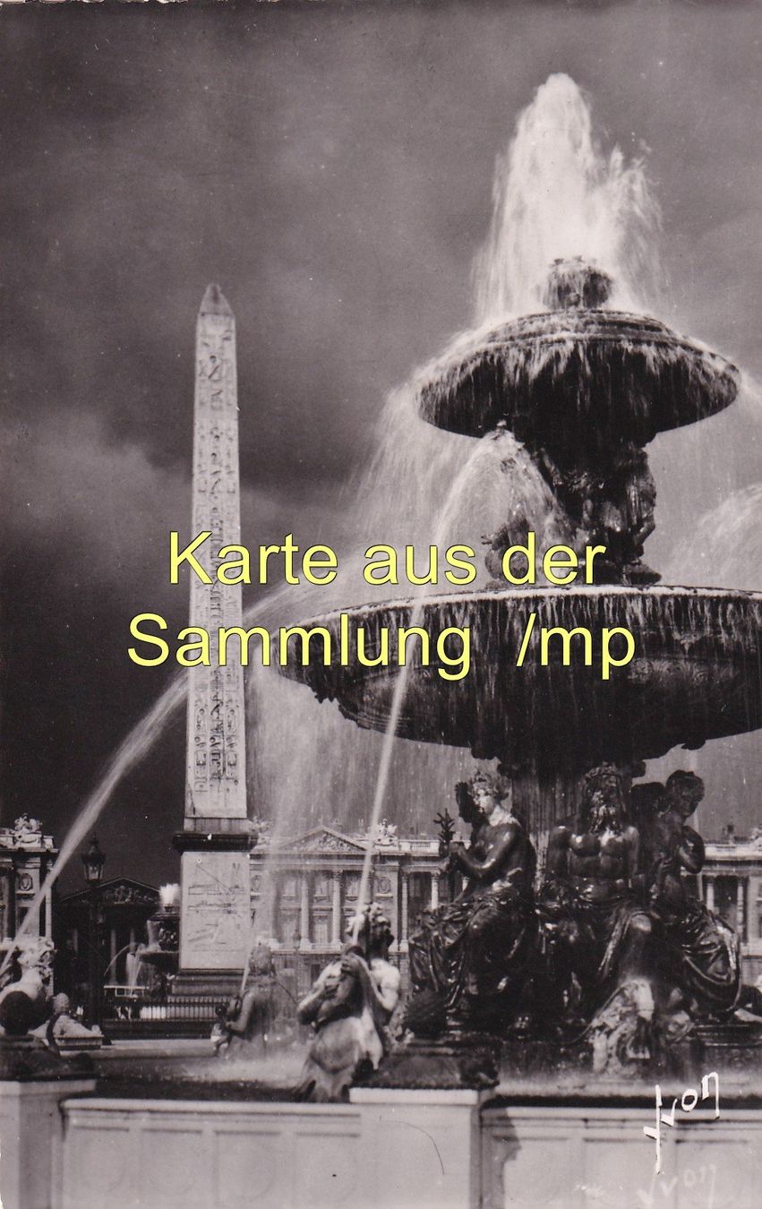 Paris - Place de la Concorde (Brunnen und Obelisk) /mp (Gebraucht) in ...