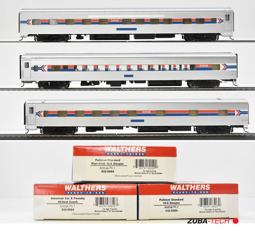 Walthers 3x Personenwagen der Amtrak H0 GS mit OVP | Kaufen auf Ricardo