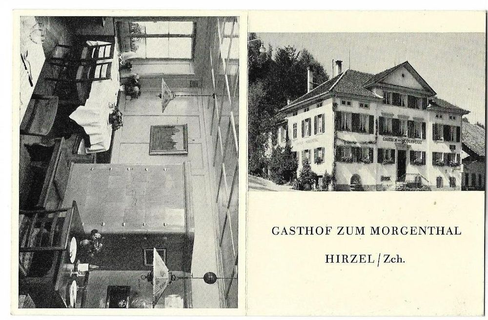 HIRZEL: Werbe-AK Gasthaus Morgenthal ~1955 (Gebraucht) in Engelburg für CHF 25 – mit Lieferung ...