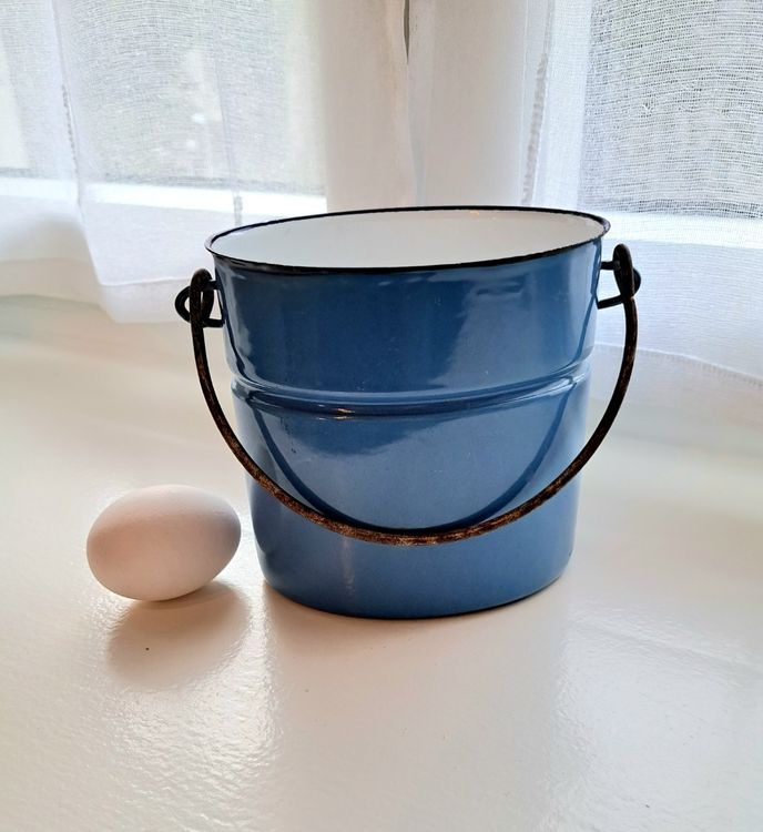 "Due Leoni" Westen pot en métal émaillé bleu années 50 (D'occasion) à ...