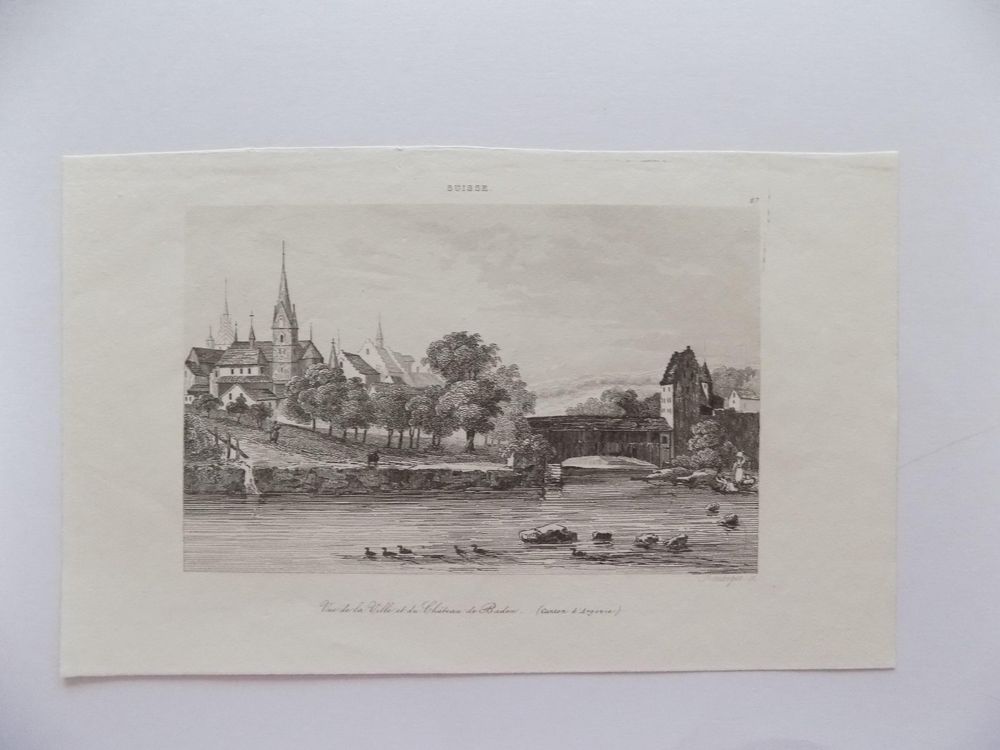 Vue de la Ville et du Chateau de Baden Kupferstich (Gebraucht) in Risch für CHF 40 – mit ...