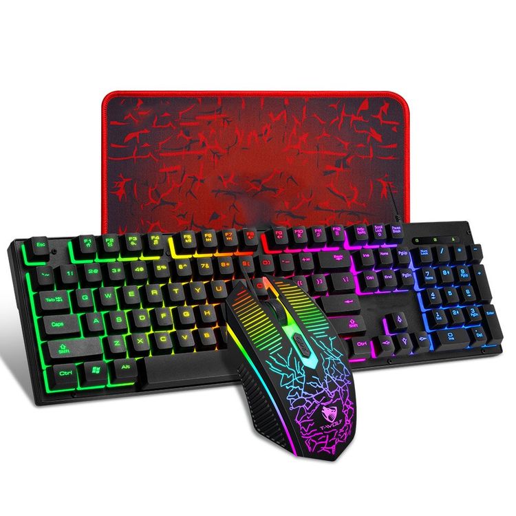 LED Gaming Tastatur Maus Set Keyboard 6 Tasten 2400 DPI Maus (Neu ...