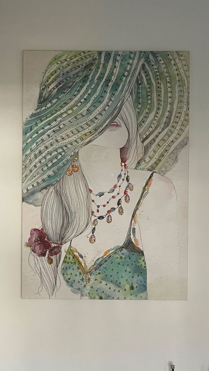 Bild Frau auf Leinwand | Kaufen auf Ricardo