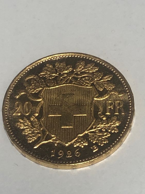 Fr. 20 Vreneli 1926 (Gebraucht) in St. Margrethen SG für CHF 875 – mit Lieferung auf Ricardo kaufen