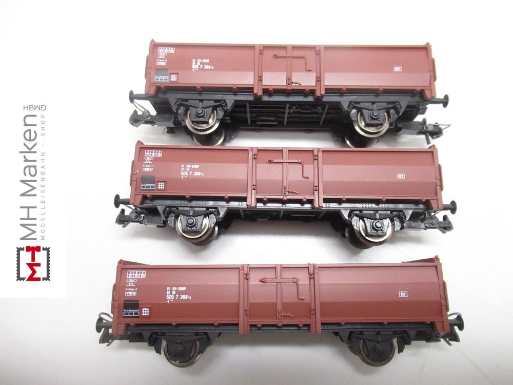 Roco 3x 46010 offene Güterwagen der Deutschen Bahn DC H0 (Gebraucht) in ...