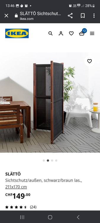 Sichtschutz IKEA SLÄTTÖ | Kaufen auf Ricardo