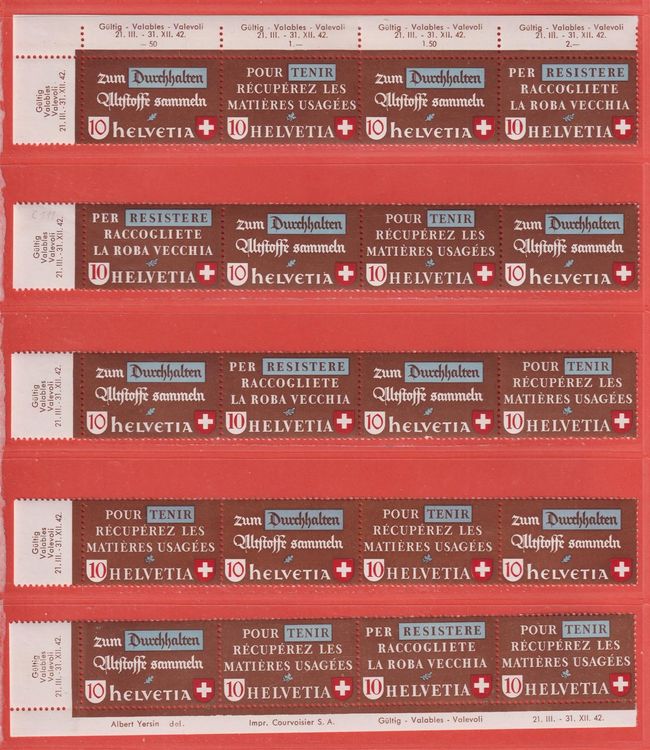 ALTSTOFFE div. waagrechte 4er-Streifen | Kaufen auf Ricardo