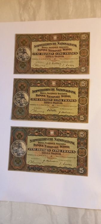 Banknote Schweiz 5 Franken | Kaufen auf Ricardo