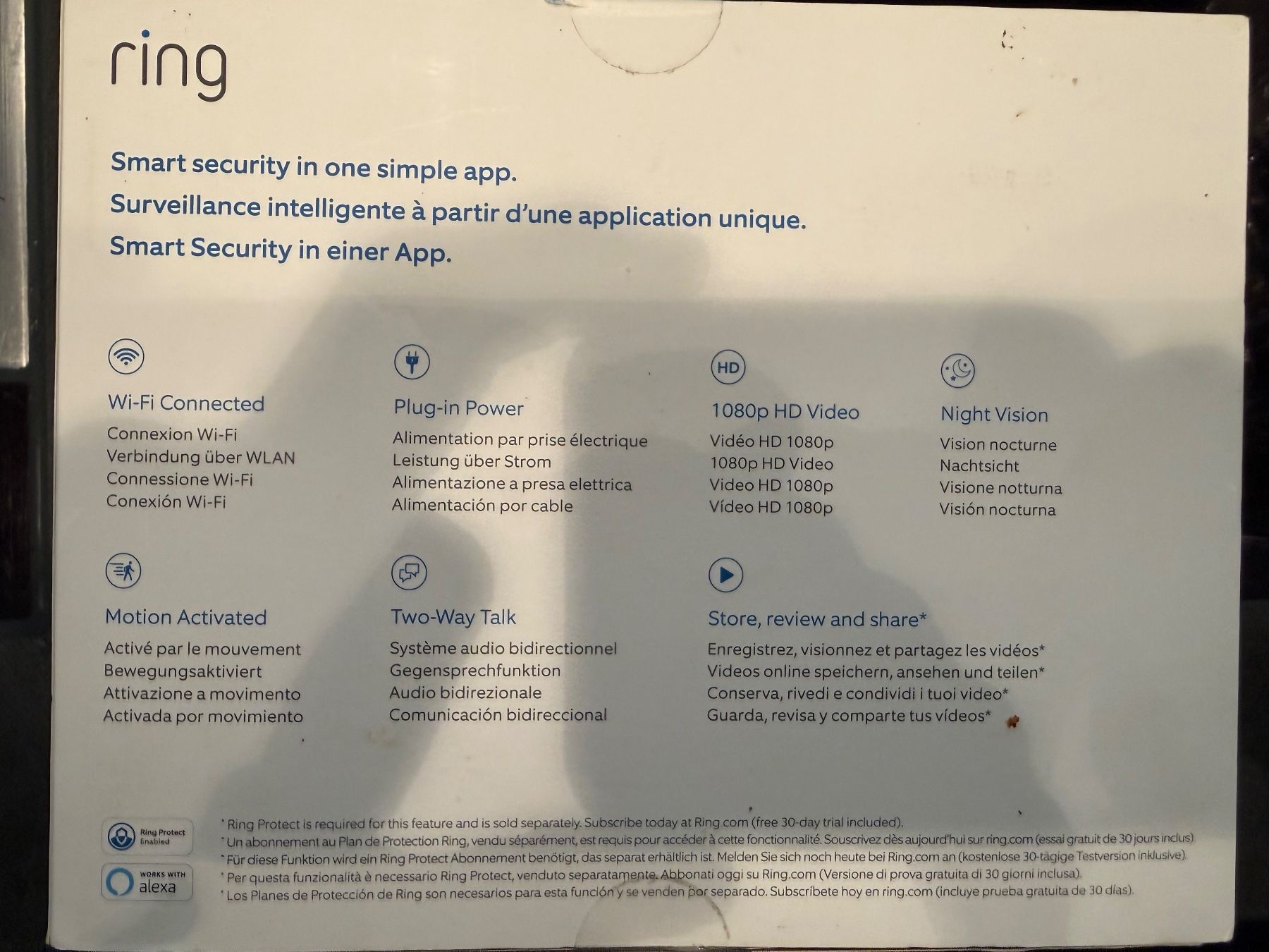 Ring Stick Up Cam, NEU, ungebraucht, Top Sicherheit! (Nuovo e nell ...