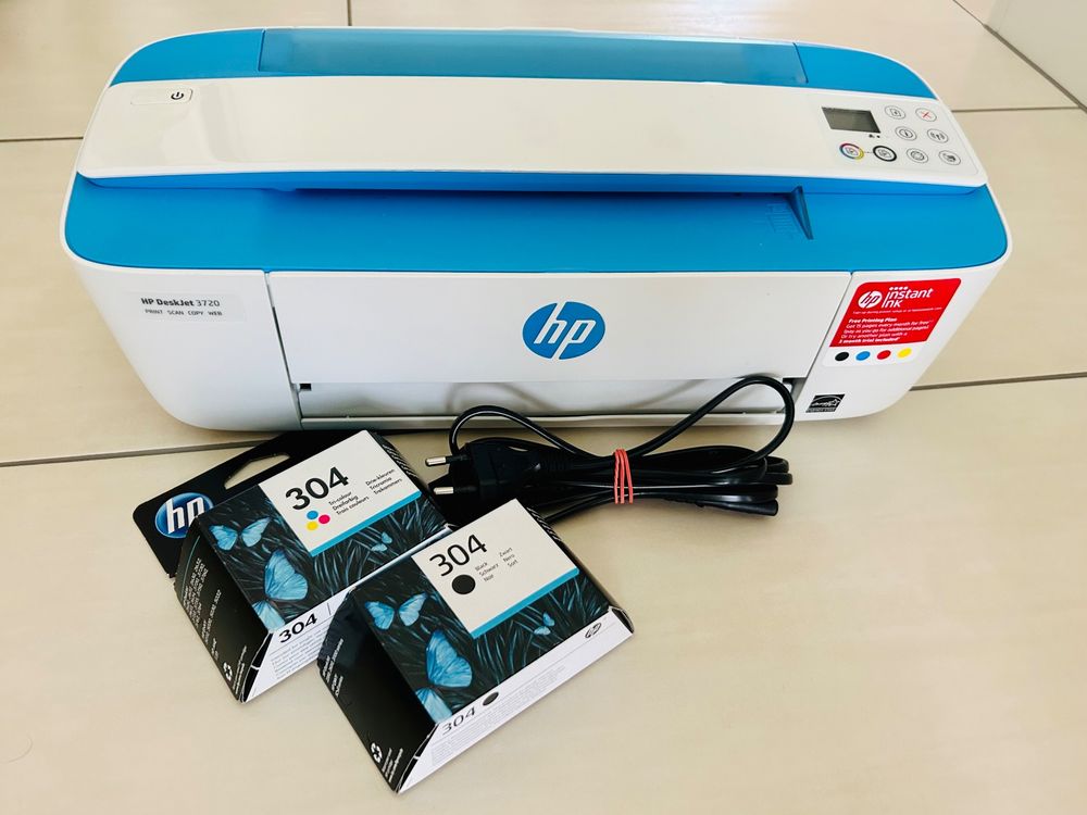 HP DeskJet 3720 All-in-One-Drucker + Patronen Set (Gebraucht) in ...