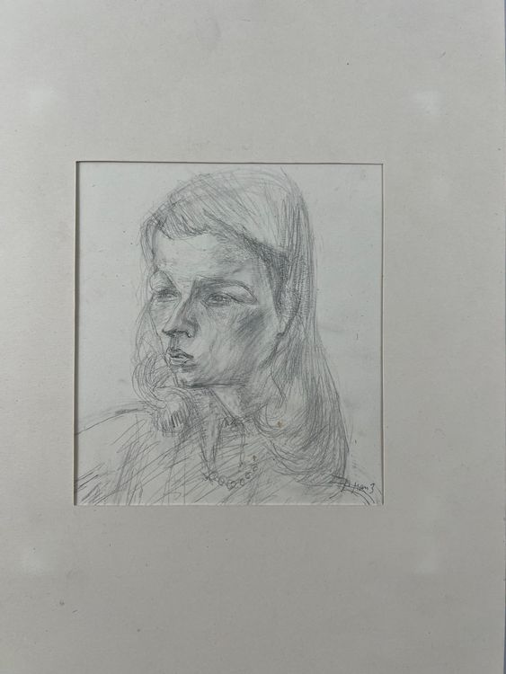 Dame Portrait Zeichnung Unleserlich Signiert. (Gebraucht) in Neuhausen am Rheinfall für CHF 5 ...