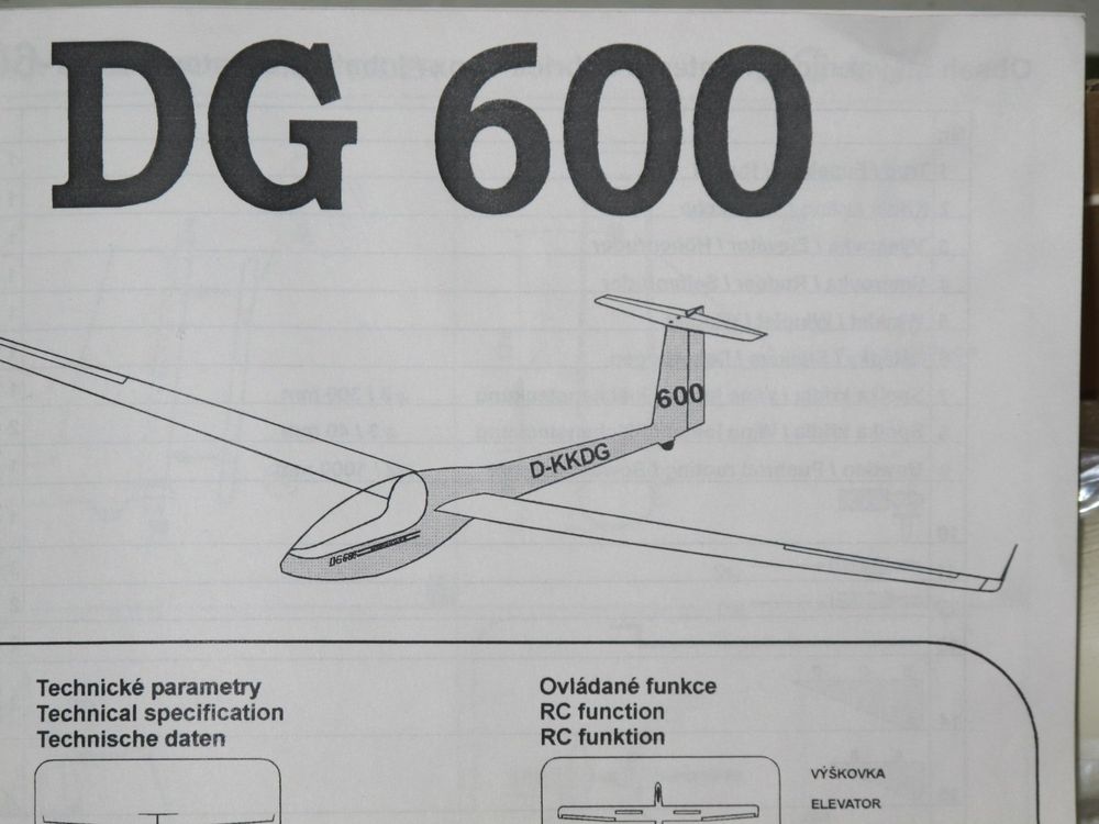 Segler DG-600 ARTF Nr.800 GFK Wingspan 3270mm | Kaufen auf Ricardo