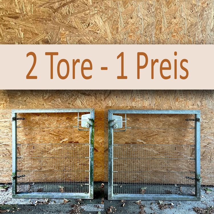 Zwei verzinkte Eisentore mit Schloss – gebraucht – rostfrei (Gebraucht) in Düdingen für CHF 320 ...