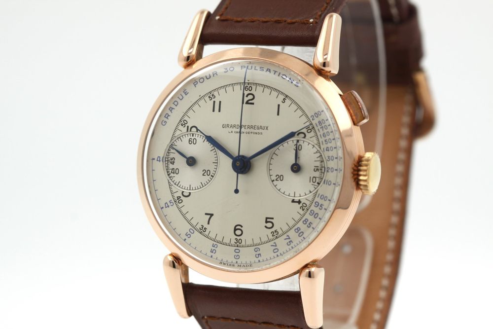 GIRARD PERREGAUX Monopusher Valjoux 84 18K Rosegold *5273 (Gebraucht ...